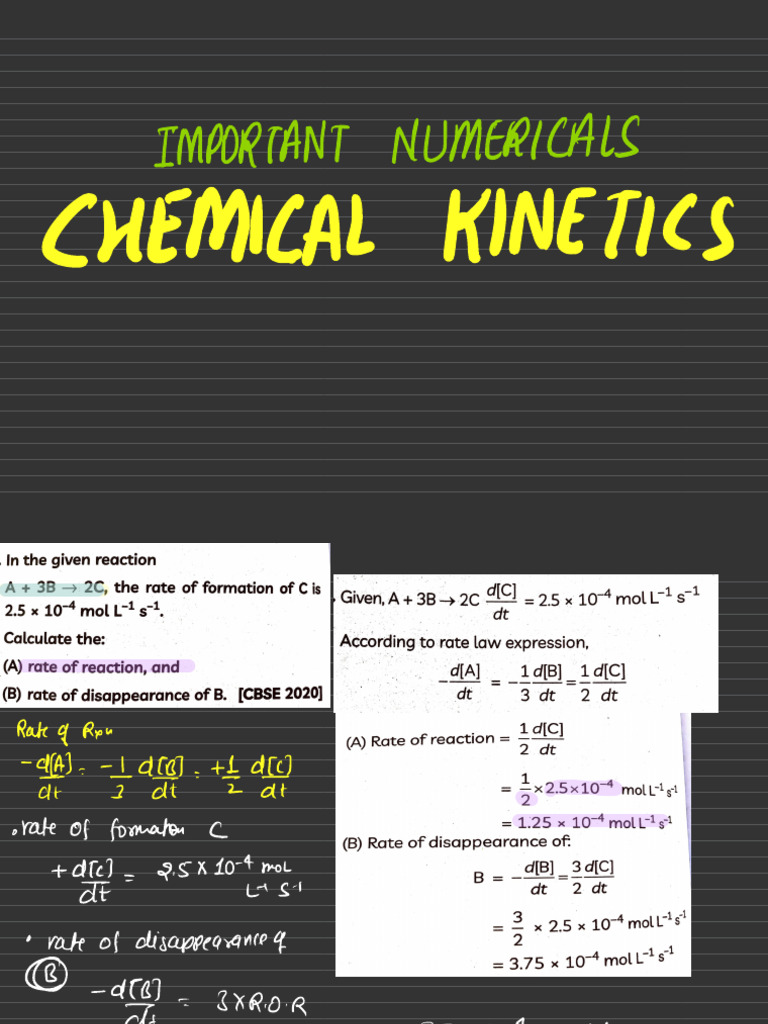 Important Numerical Chemical Kinetics R | PDF