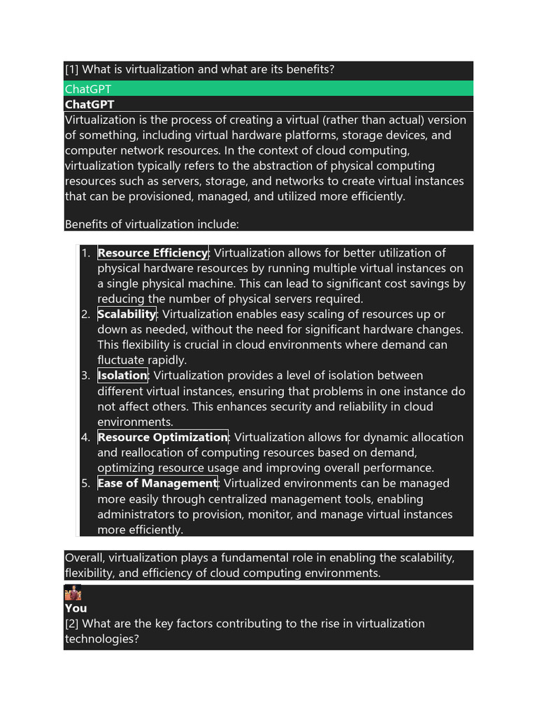 Answer | PDF | Cloud Computing | Virtualization