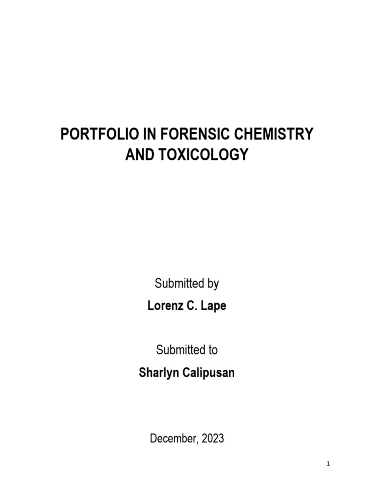Lape Lorenz Portfo Lio Pdf Toxin Toxicology