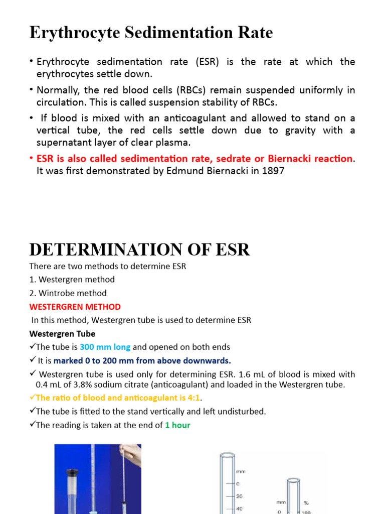 ESR and PCV | PDF | Medical Specialties | Blood