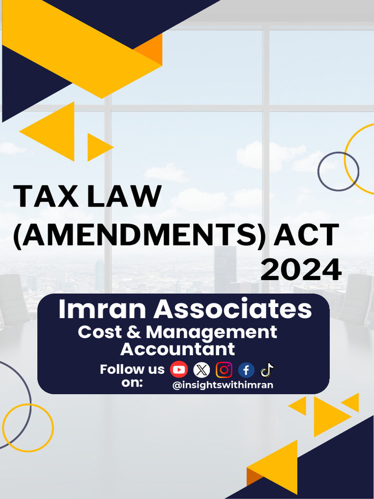 Tax Law (Amendments) Act 2024 | PDF | Tribunal | Appeal
