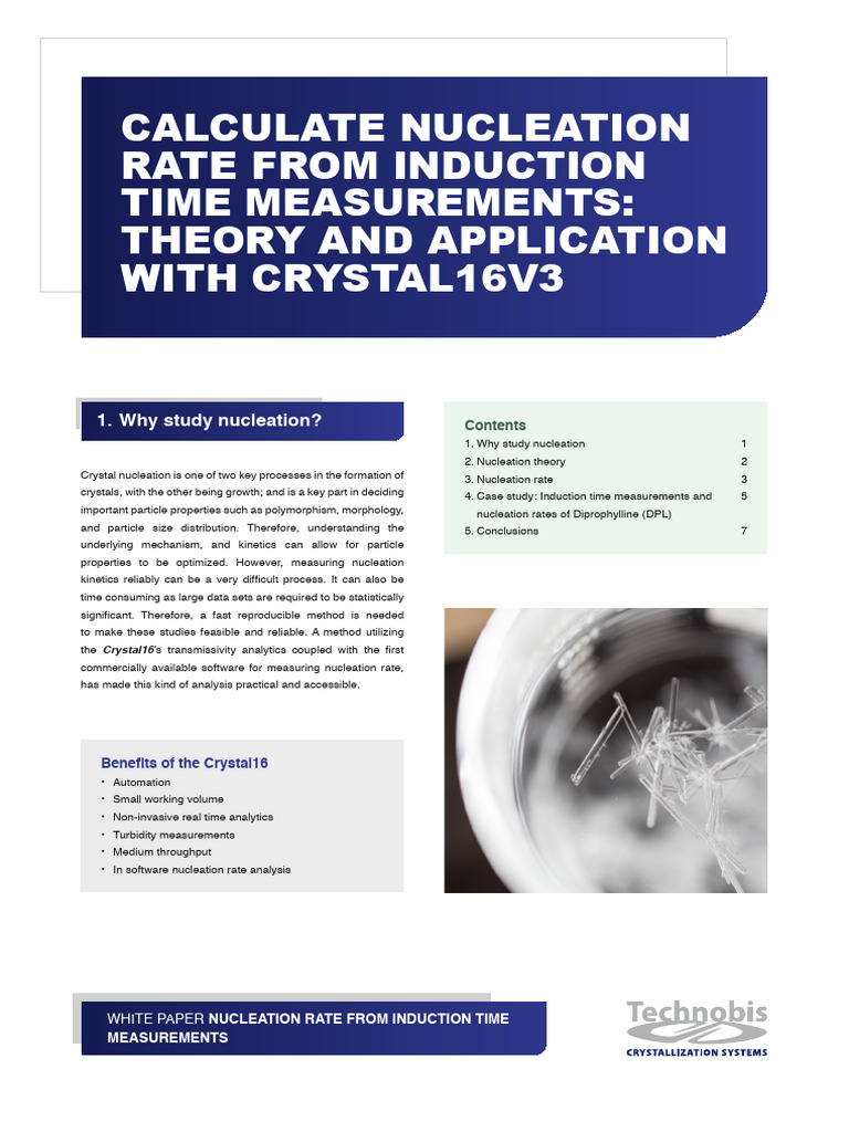TCS - Nucleation Induction Tim | PDF | Nucleation | Crystallization