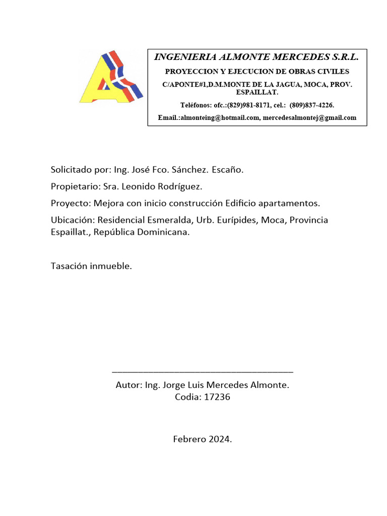 Tasacion Leonido Rodriguez | PDF