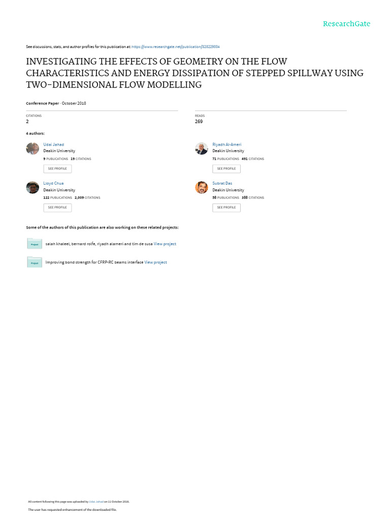 Investigating The Effects of Geometry On The Flow Characteristics and Energy Dissipation of ...