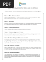 FoneYam Device Rental Terms Overview | PDF | Insurance | Contractual Term