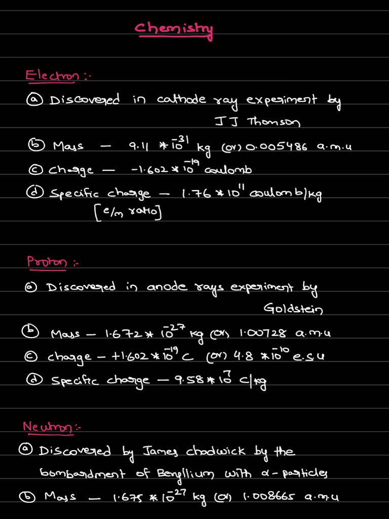 1) Atomic Structure | PDF