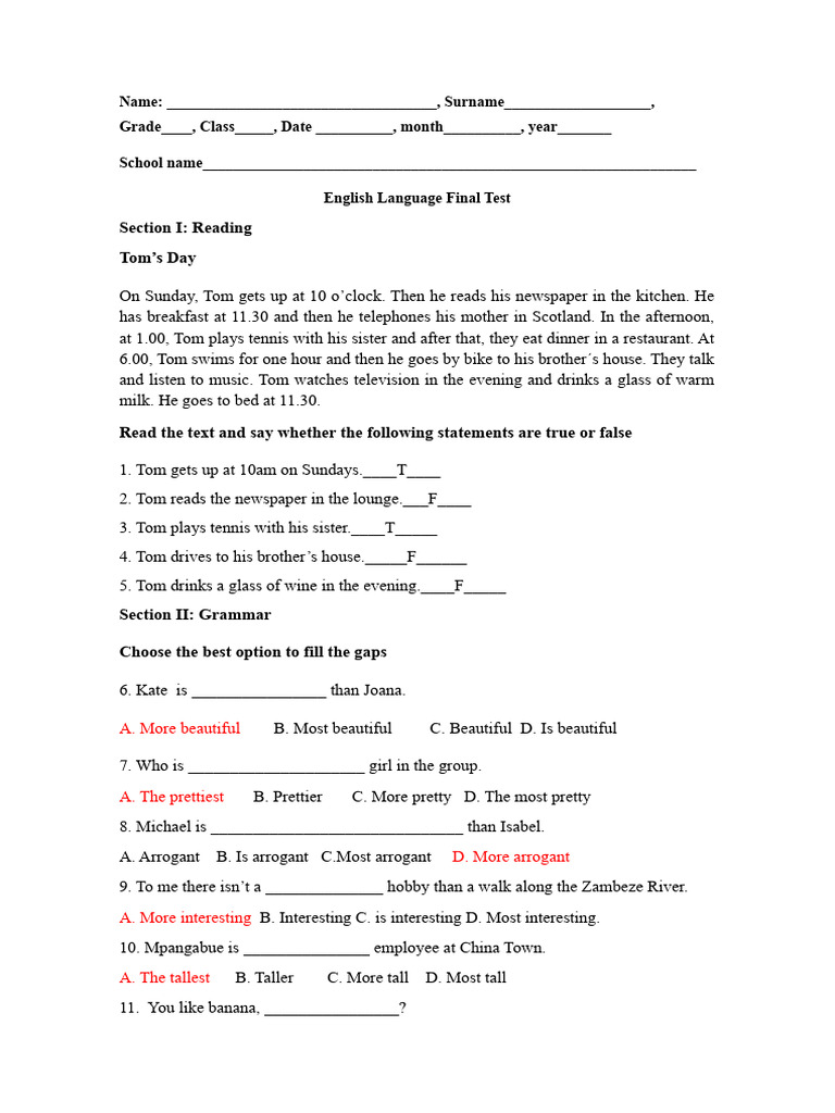 Correction Guide | PDF