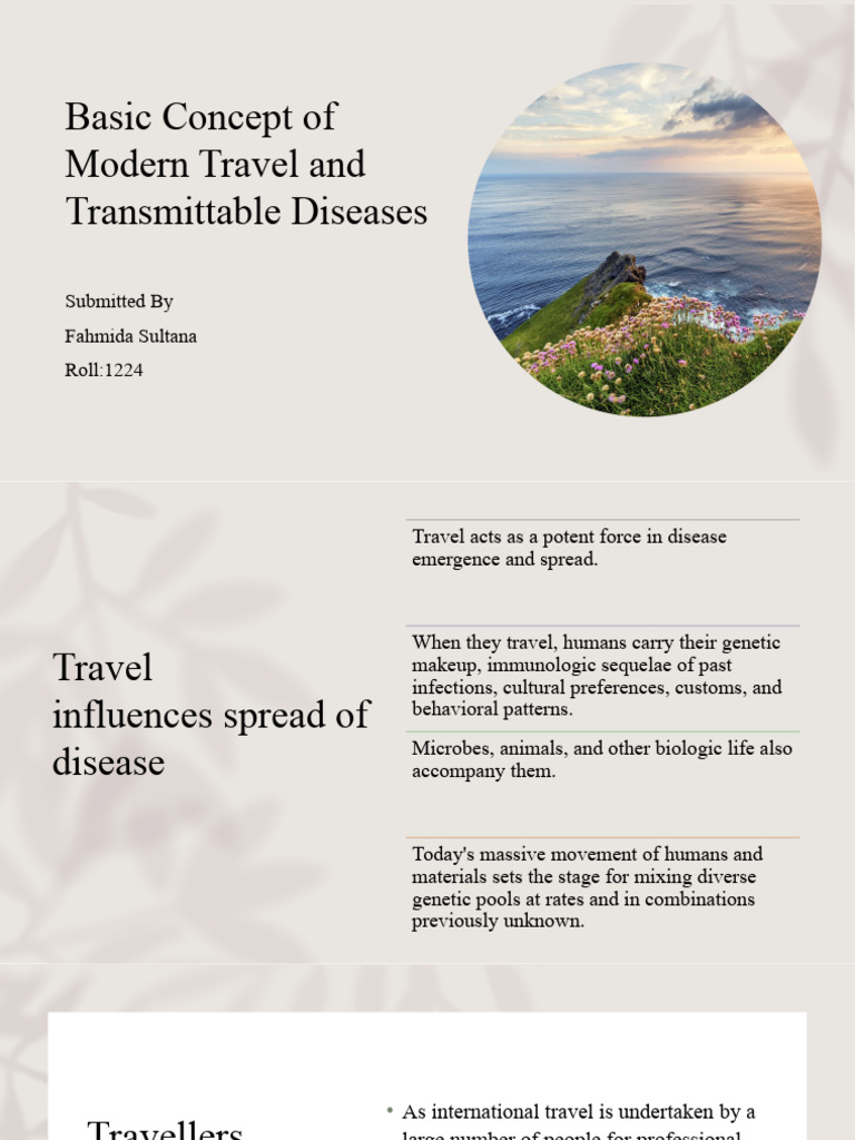Travel and Transmittable Diseases Overview | PDF | Infection | Pathogen