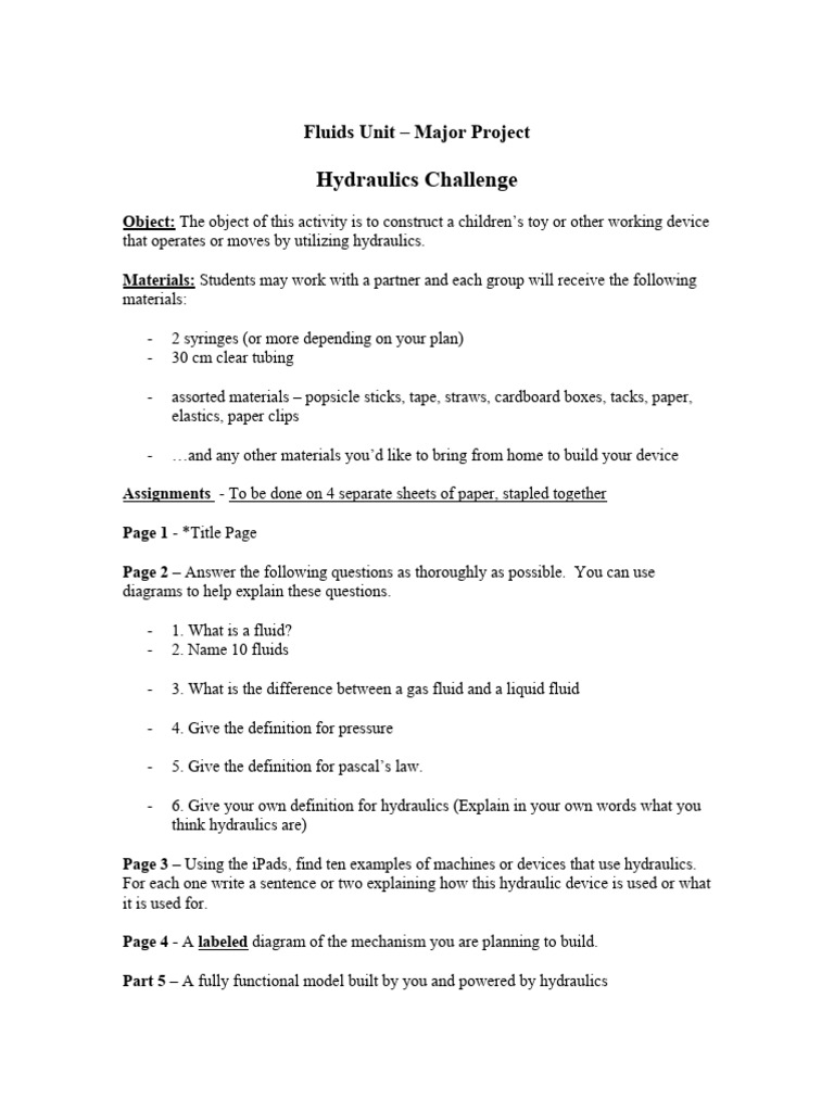 Hydraulics Challenge | PDF | Hydraulics | Fluid