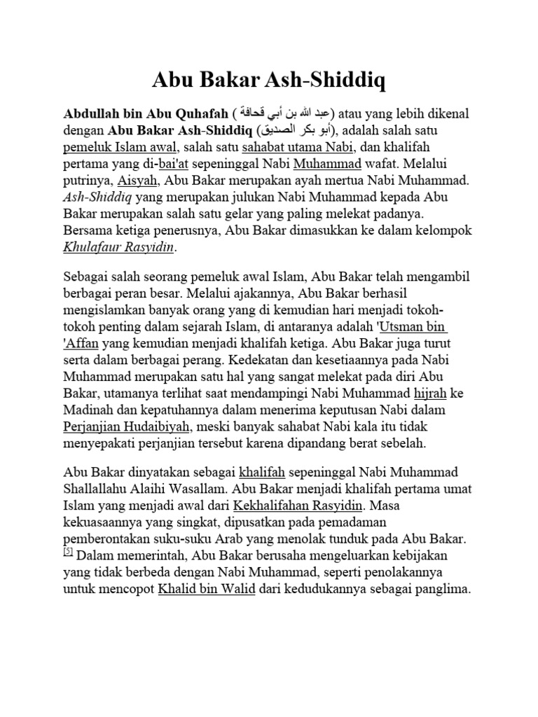 Abu Bakar | PDF