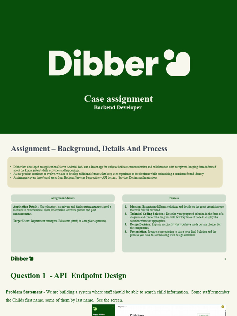 Assignment For Backend Developers - Oct 2023 | PDF | Design | Mobile App