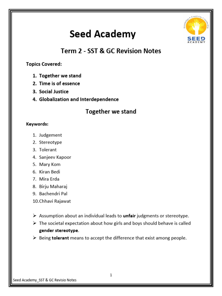 G3 - SST - Term 2 - Revision Notes | PDF | Agriculture | Intensive Farming