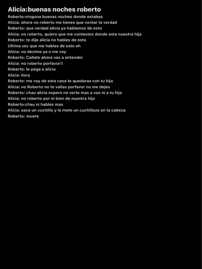 Aliciabuenas Noches Roberto 2 | PDF