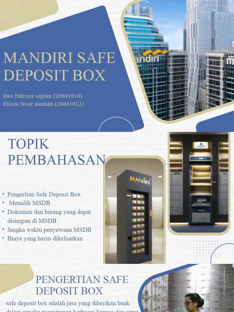 Mandiri Safe Deposit Box | PDF | Bisnis | Pengelolaan Keuangan & Uang