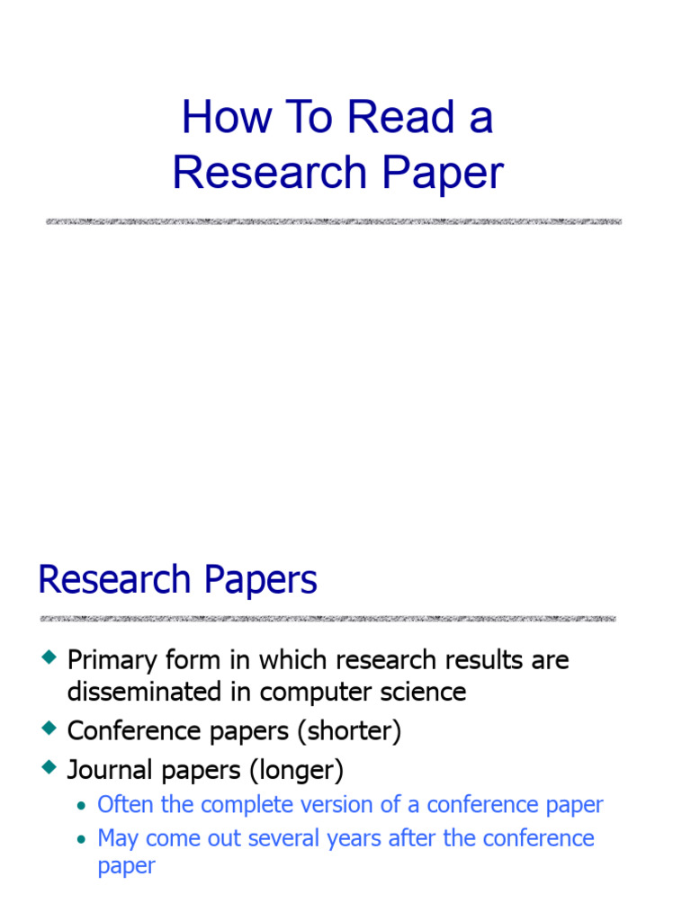 How to Critically Read Research Papers | PDF | Career & Growth | Art