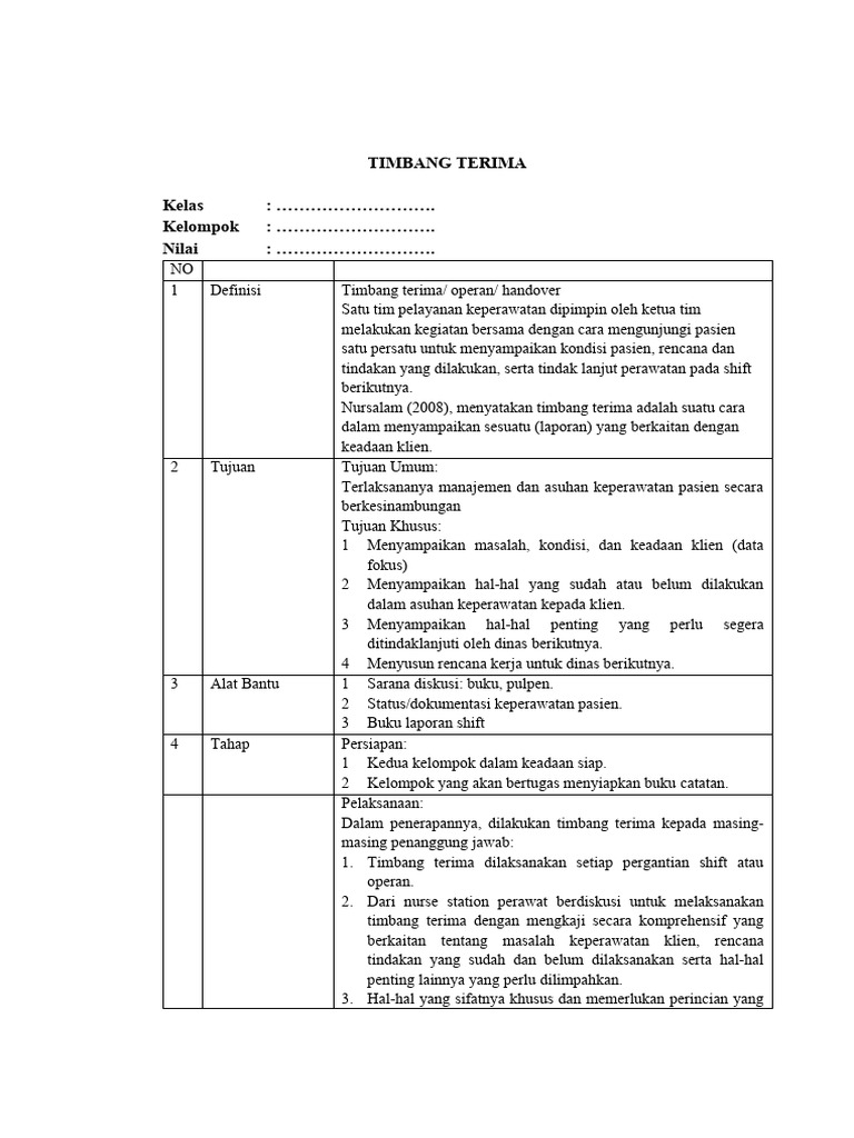 Sop Timbang Terima | PDF