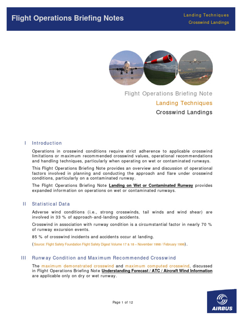 Flight Operations Briefing Note | PDF | Aerospace | Aerospace Engineering