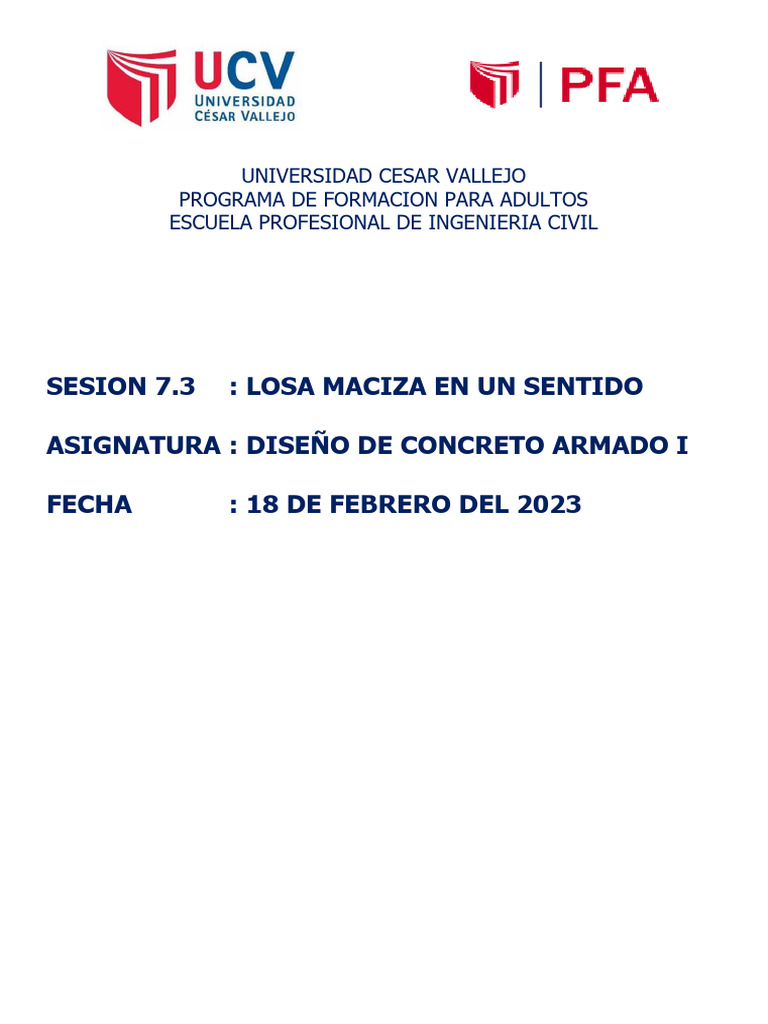 Losa Maciza en Un Sentido | PDF