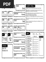 ShadowDark Character Sheet Fillable-1 | PDF