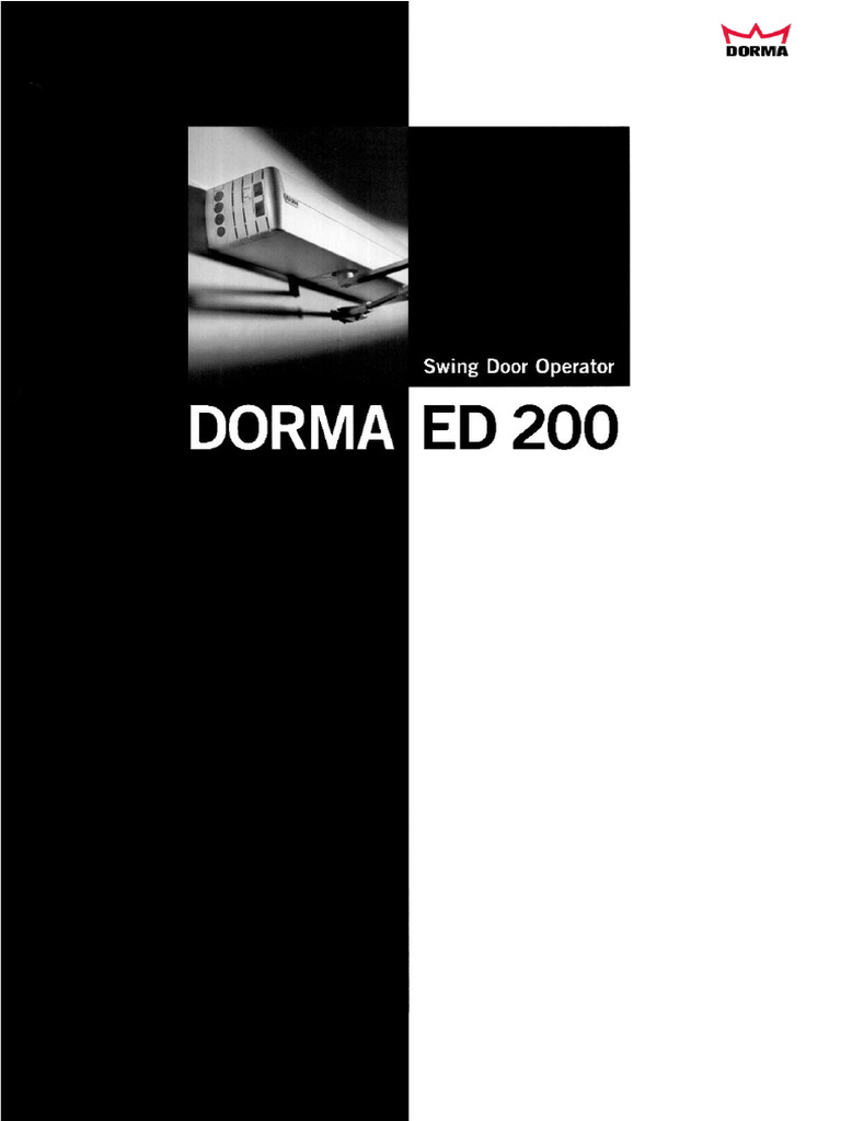 Dorma ED200 ML | PDF | Door | Switch