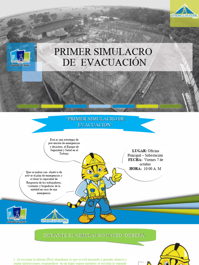 Simulacro de Evacuación: Instrucciones Clave | PDF