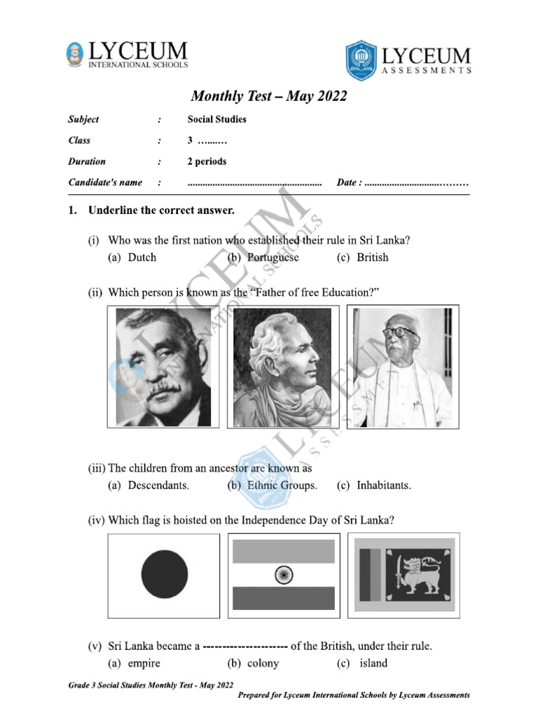 Grade 3 Social Studies5 | PDF