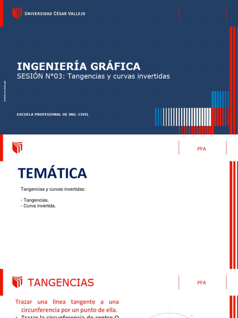 Sesión 1 Tangencias y Curvas Invertidas | PDF | Tangente | Curva