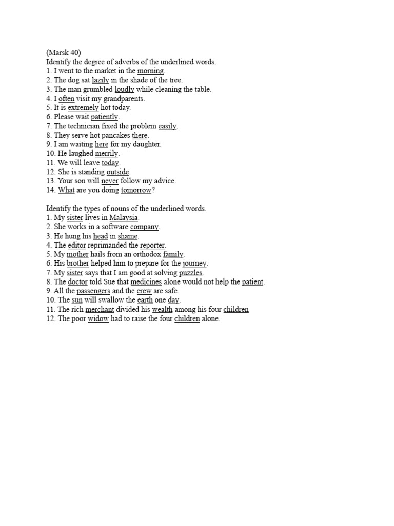 X Eng (Parts of Speech) | PDF X Eng (Parts of Speech) | PDF