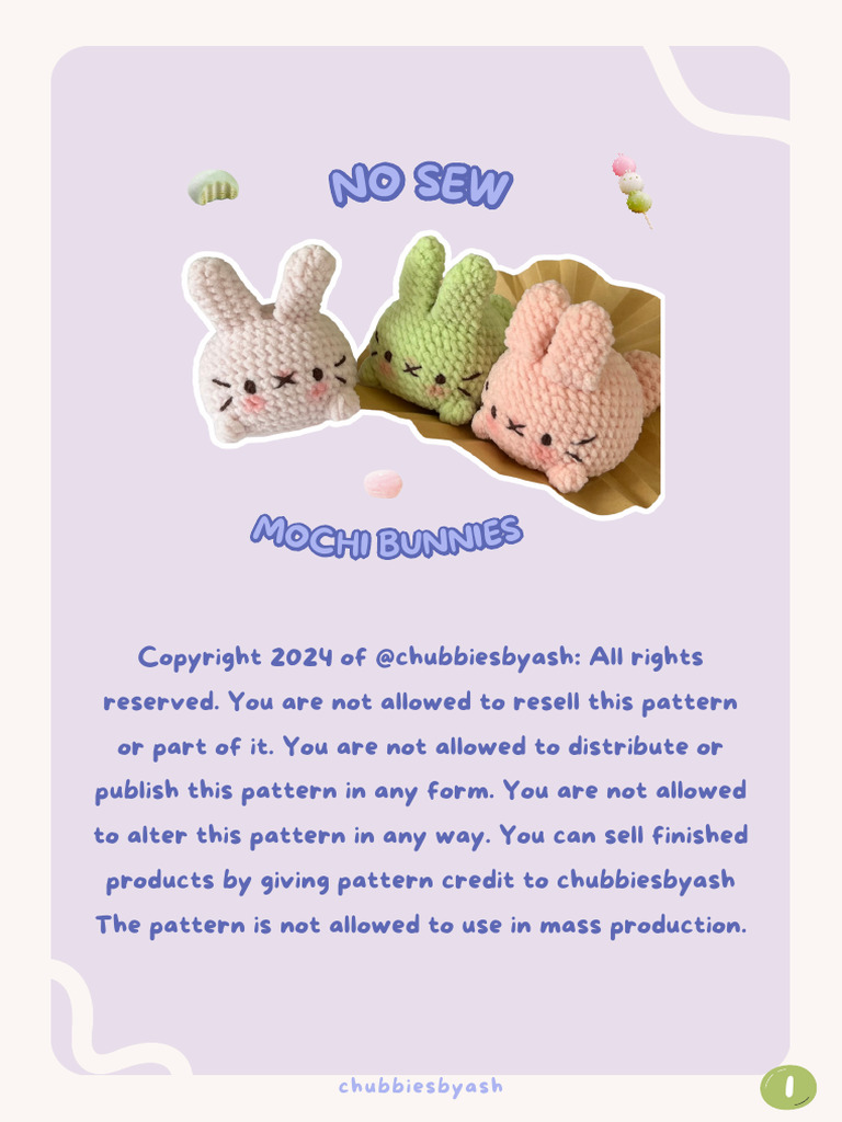 Mochi Bunnies_Crochet pattern | PDF