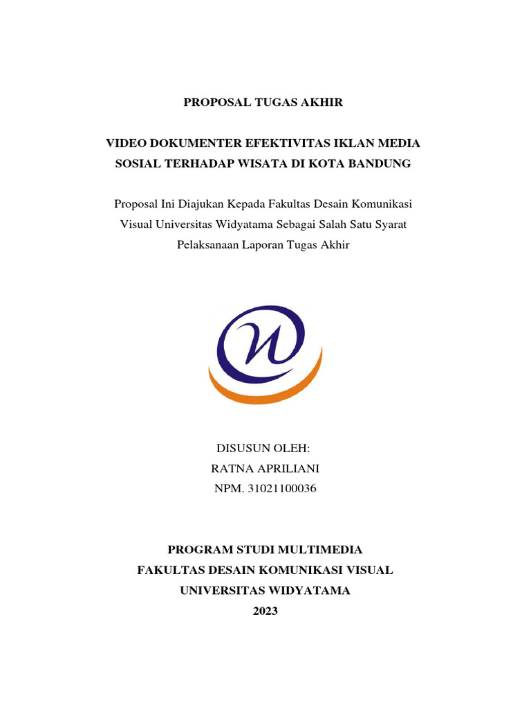 Proposal Tugas Akhir | PDF