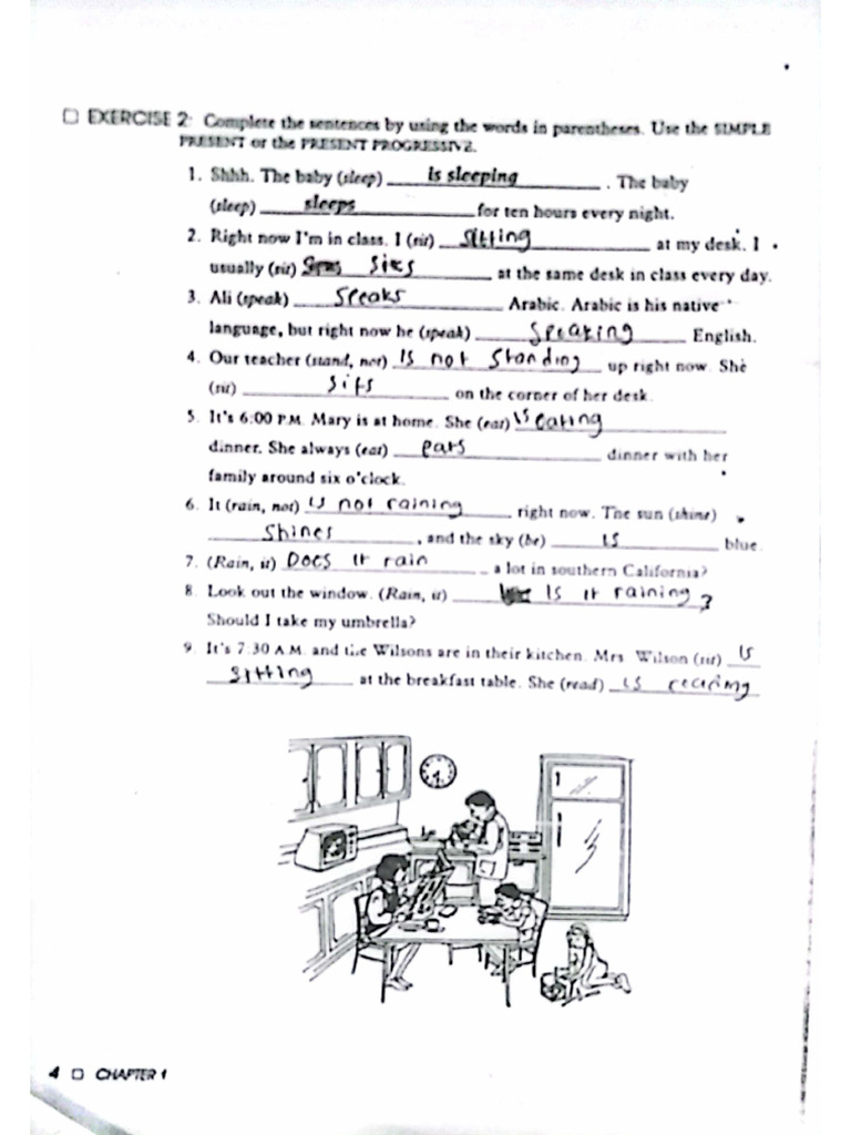 Exercise Simple Present | PDF