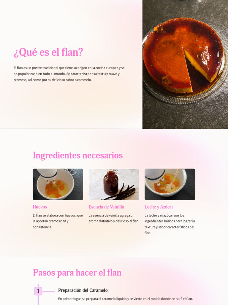 Que Es El Flan | PDF | Caramelo | Cocina