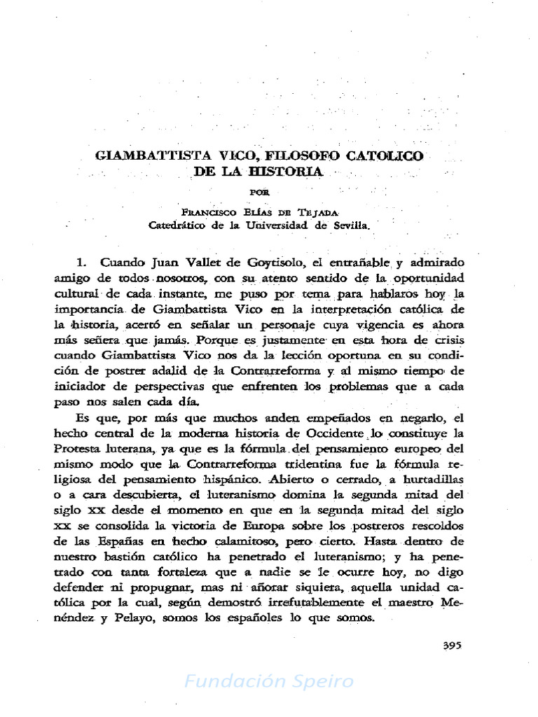 Giambattista Vico Filosofo Catolico de La Historia | PDF | Tomás de ...