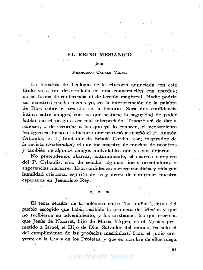 El Reino Mesianico | PDF | Mesías | Jesús
