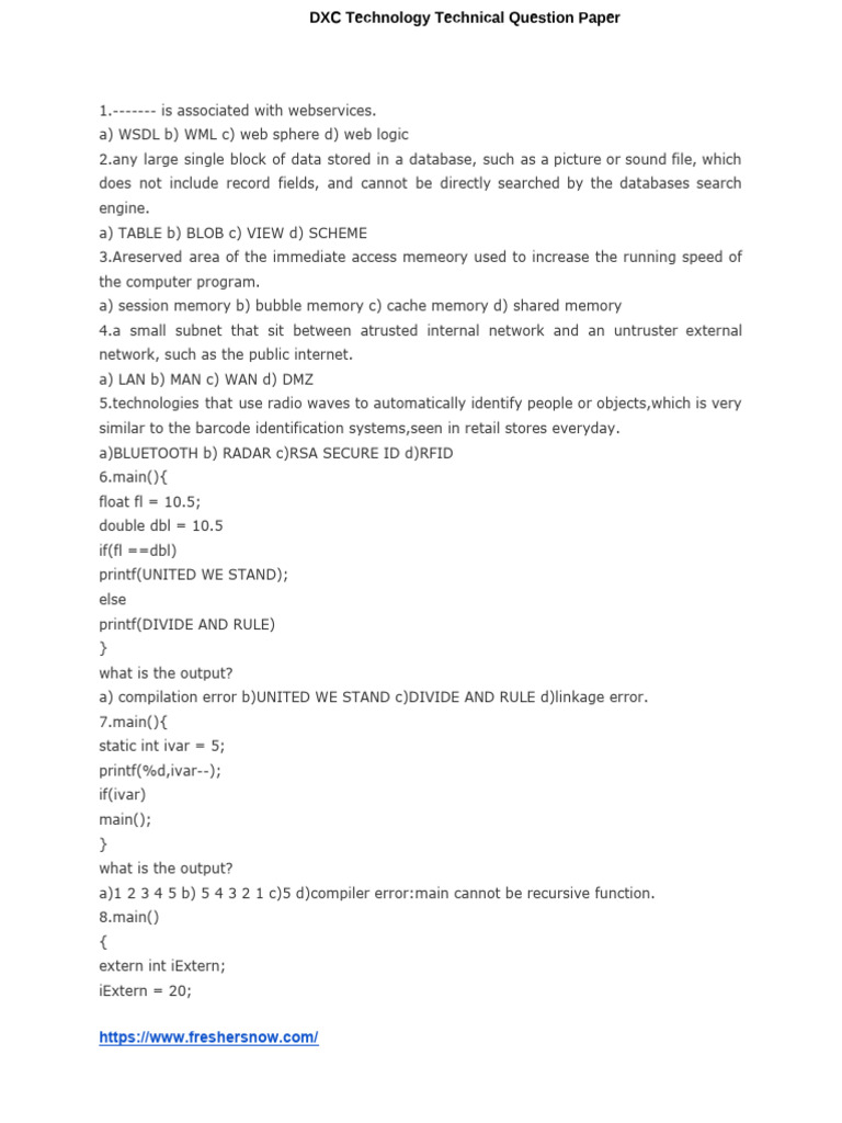DXC Tech 2 | PDF | Pointer (Computer Programming) | Computer Program