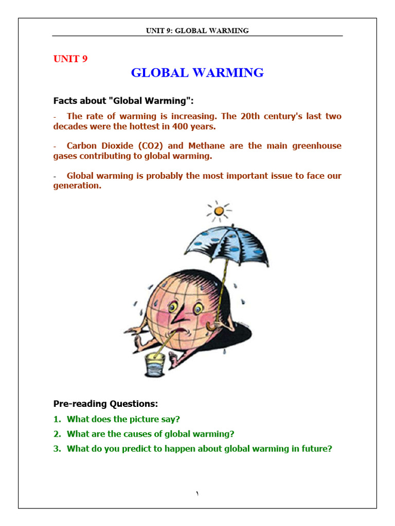 Global Warming: Unit 9 | PDF | Climate Change | Greenhouse Effect