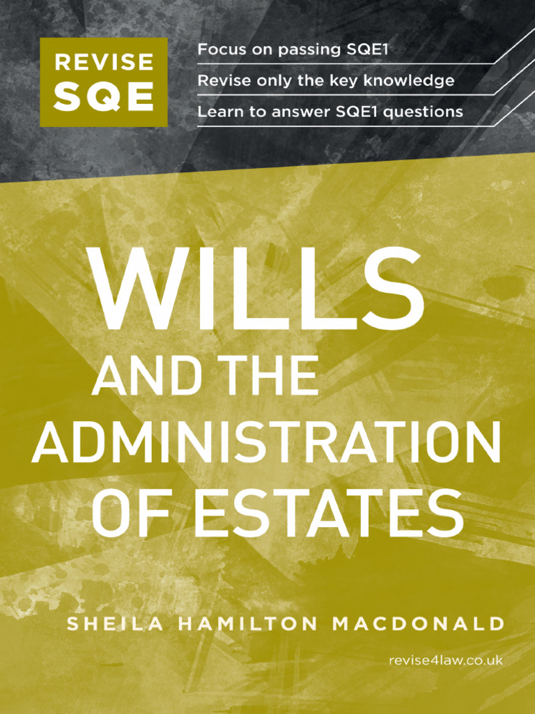Sheila Hamilton Macdonald - Revise SQE Wills and The Administration of ...
