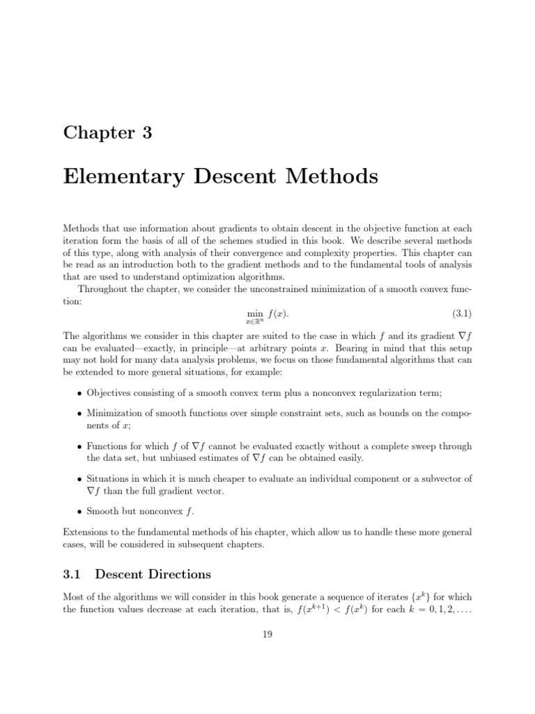 O4MD 03 Descent Methods | PDF | Mathematical Optimization | Polynomial