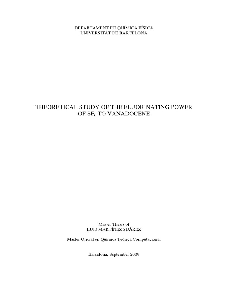 Masterthesis Luismartinez | PDF | Hartree–Fock Method | Density Functional Theory