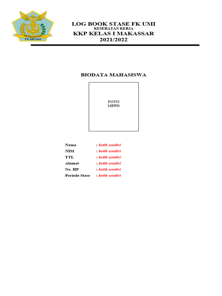 Log Book Stase Kesehatan Kerja UMI | PDF