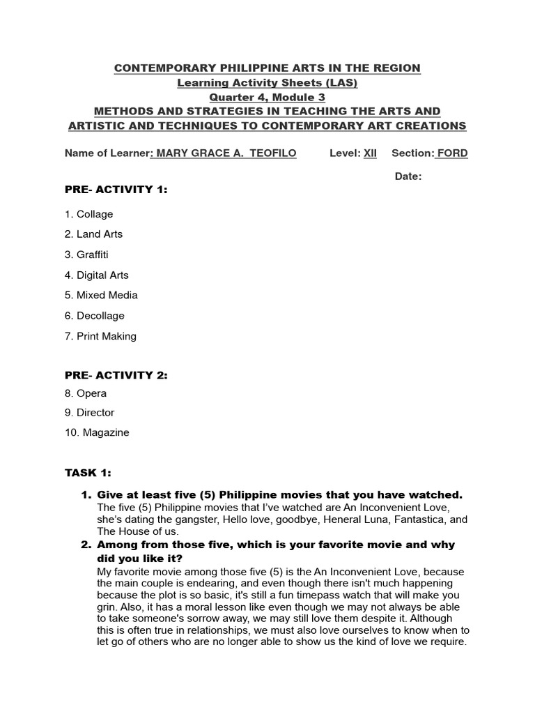 Cpar Mod3-Q4 | Download Free PDF | Composition (Visual Arts) | Collage