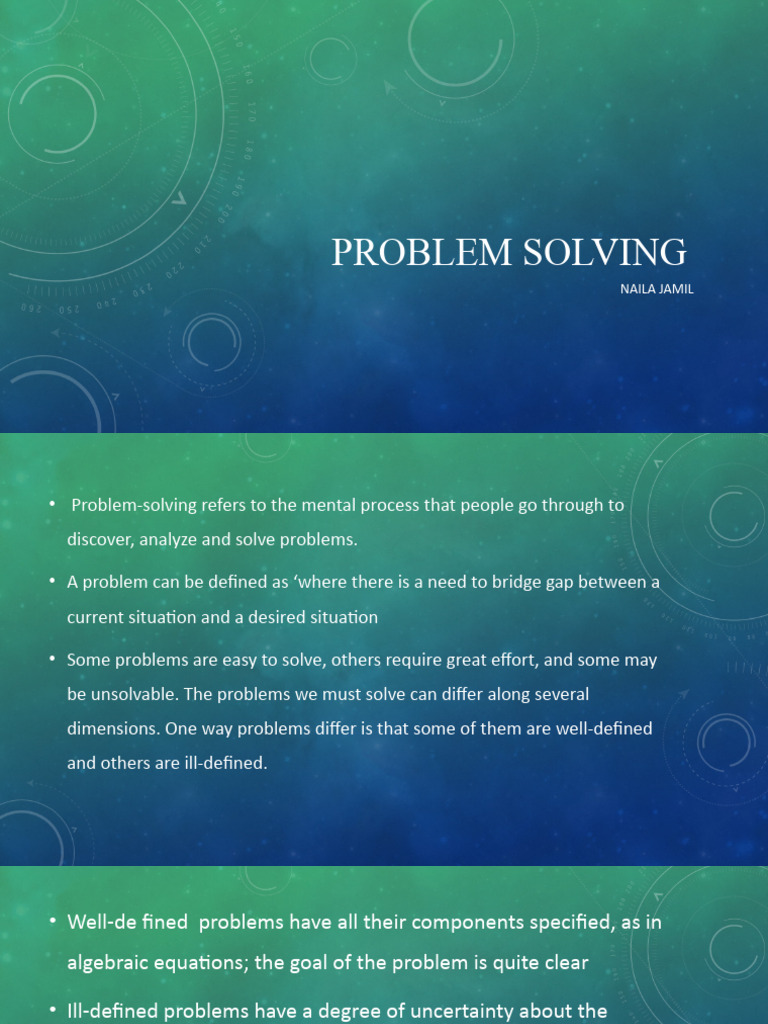 Problem Solving | PDF | Psychological Concepts | Psychology Problem Solving | PDF | Psychological Concepts | Psychology