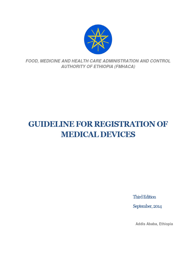 Guideline For Registration of Medical Devices 2014 | PDF | Medical ...