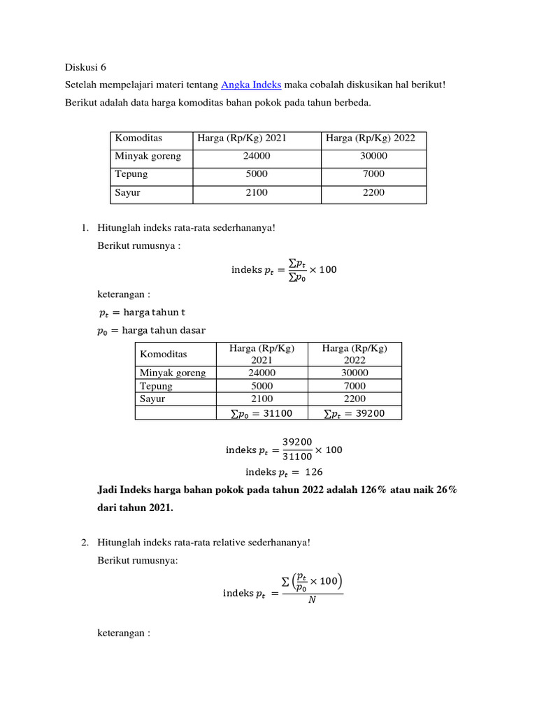 Diskusi 6 Statistika Ekonomi | PDF