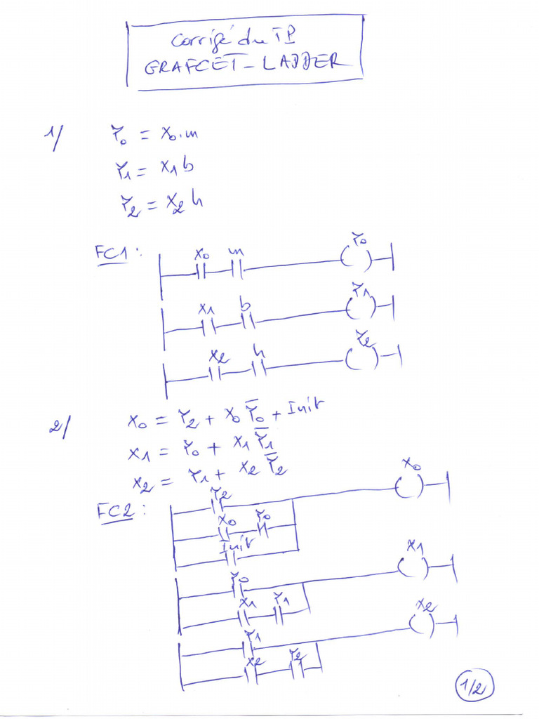 API LST EEA TP GRAFCET LADDER CORRIGE | PDF