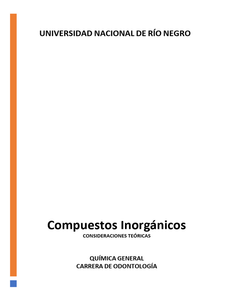 Apunte Compuestos 2023 | PDF | Compuestos químicos | Compuesto inorgánico