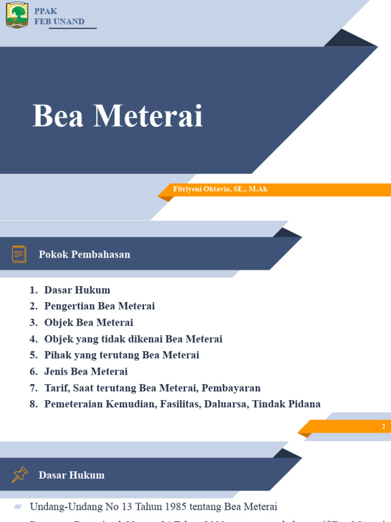 Brevet Bea Meterai | PDF | Hukum