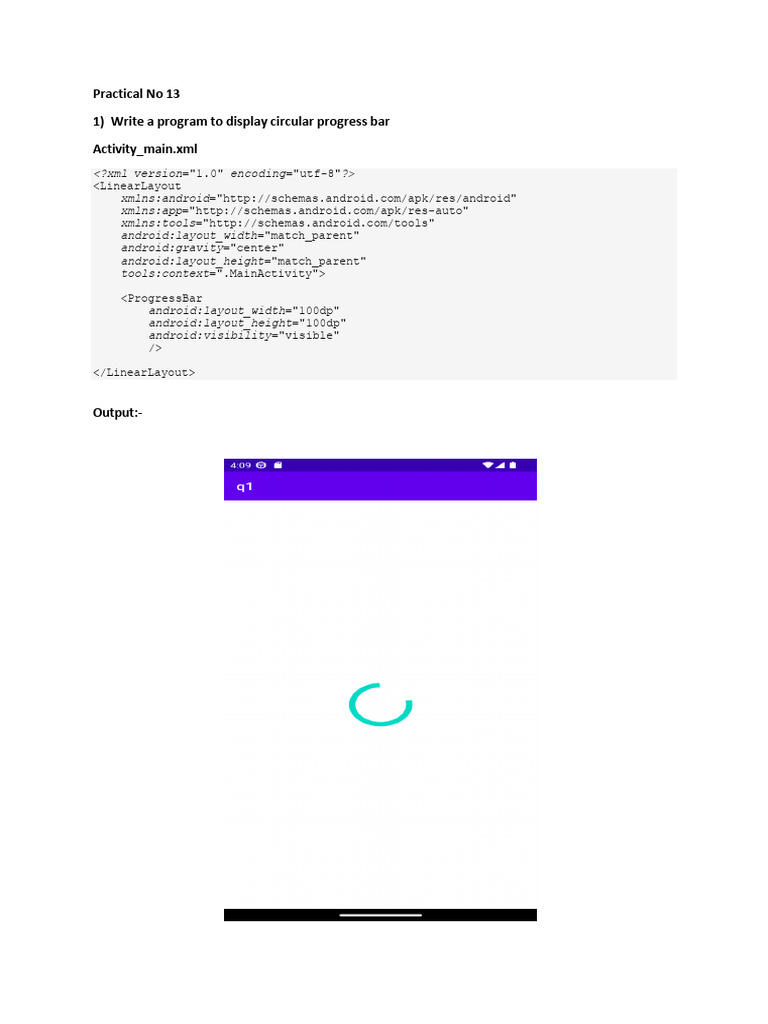 Practical No 13 | PDF | Android (Operating System) | Operating System Families