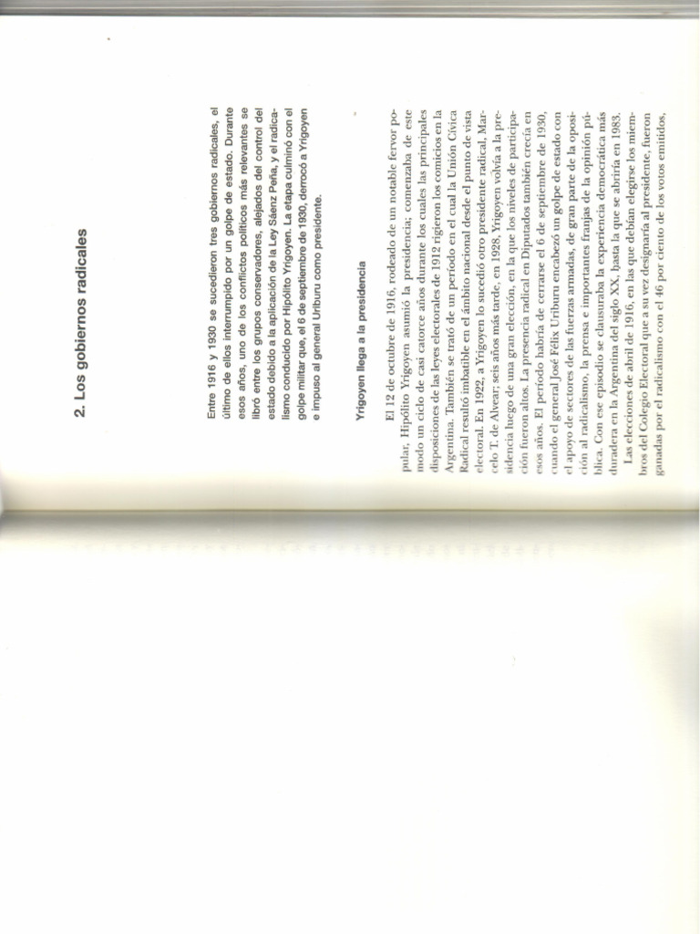 Cattaruzza, Alejandro - Historia de La Argentina 1916-1955 - CA | PDF