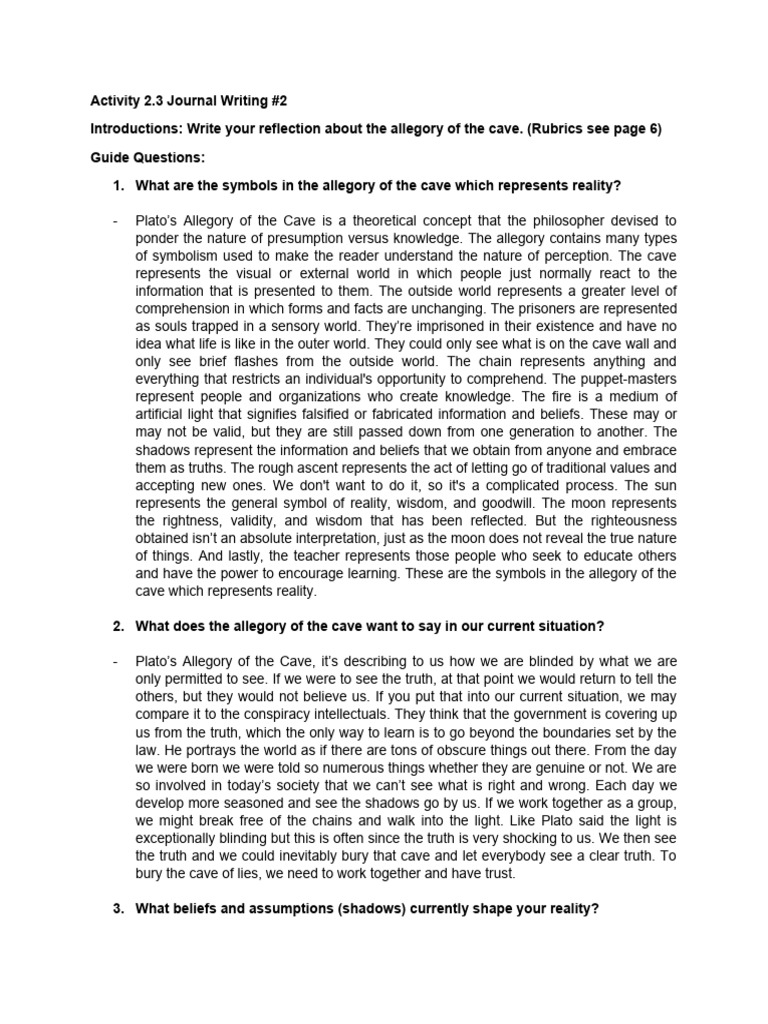 Activity 2.3 Journal-Writing #2 | PDF | Epistemology